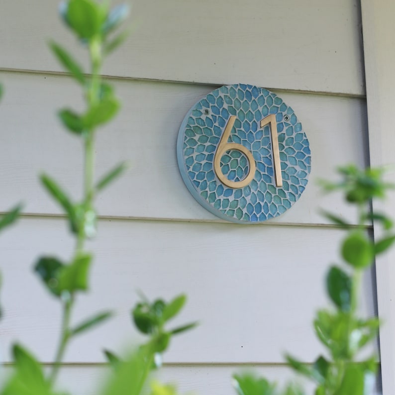 Custom Mosaic Address Number - Etsy