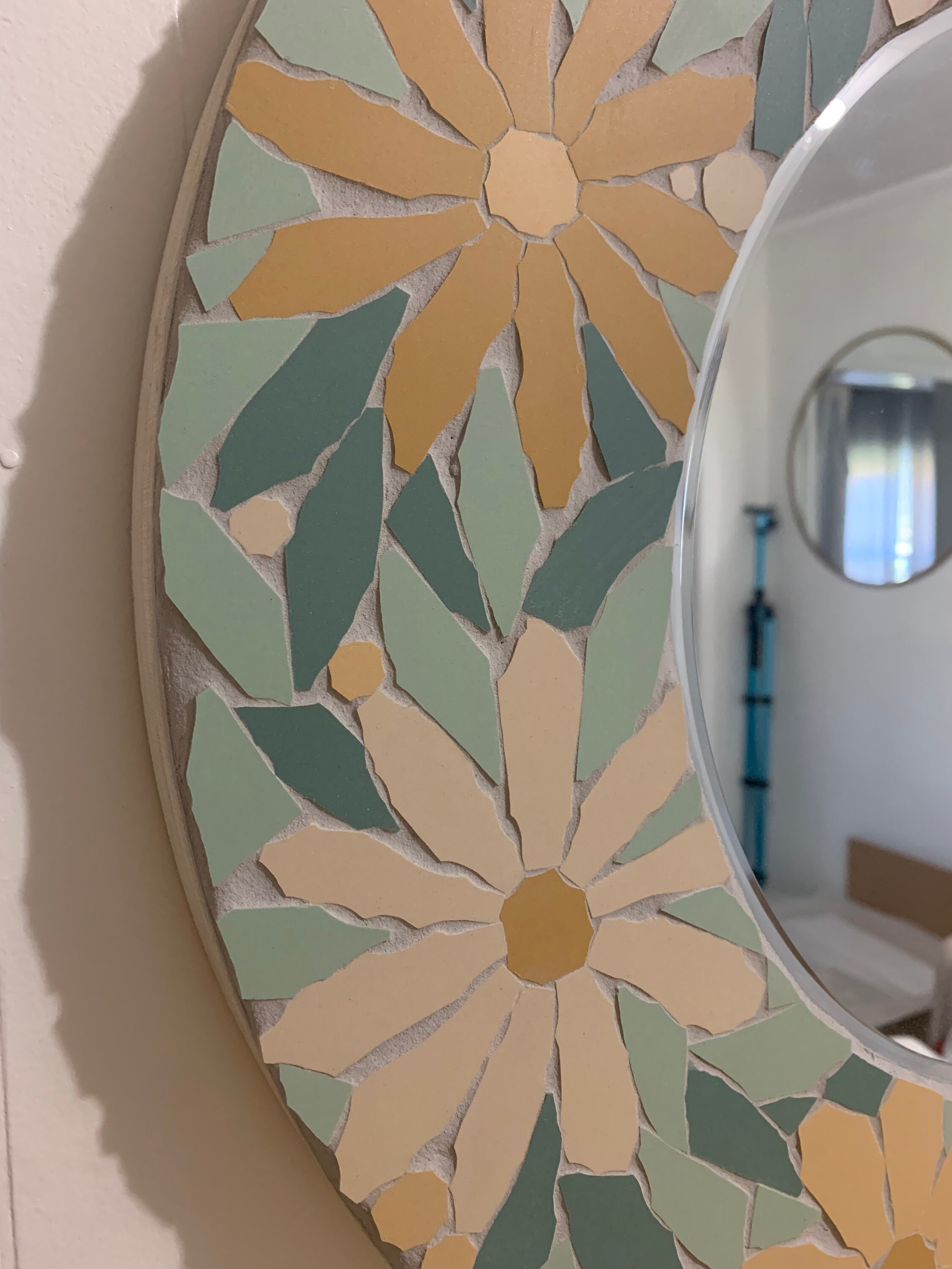 Floral Mosaic Mirror | Mosaic Art | Handmade Art | Floral Art | Floral ...