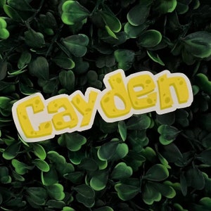 Custom Spongebob Vinyl Name Sticker Water Resistant Sticker - Etsy