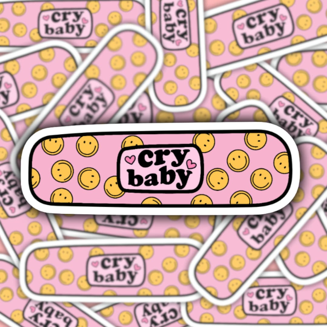Cry Baby Bandage - Waterproof Sticker | Laptop Sticker | Water Bottle ...