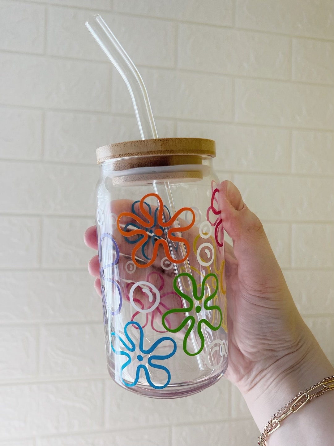 Bikini Bottom Beer Can Glass Cup Spongebob Flowers - Etsy