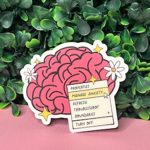 Manage Anxiety - Waterproof Sticker | Laptop Sticker | Water Bottle ...