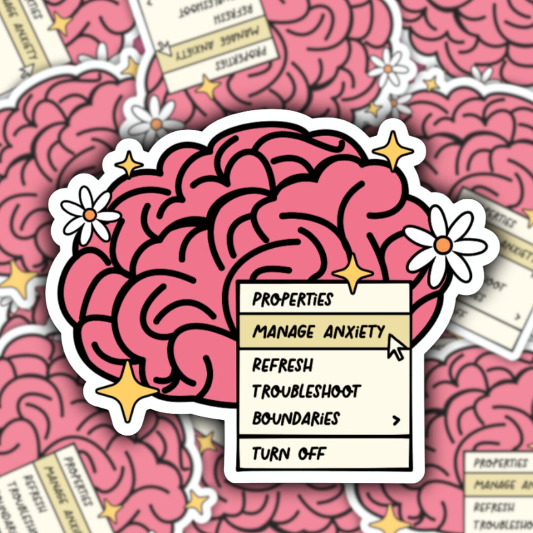 Manage Anxiety - Waterproof Sticker | Laptop Sticker | Water Bottle ...