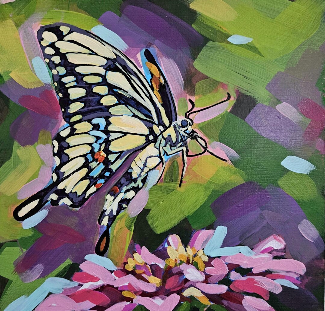 Butterfly Art Print, Swallowtail Painting, Original Art, Butterfly ...