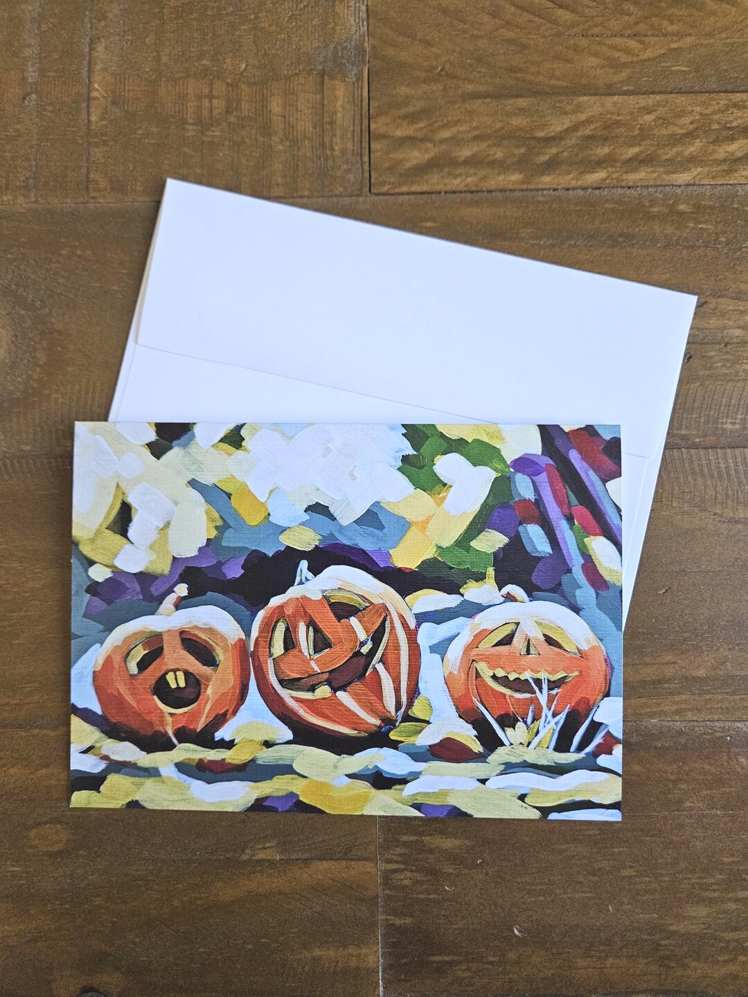 Jack O Lantern Pumpkin Art Card, Card From Original Art, Halloween ...