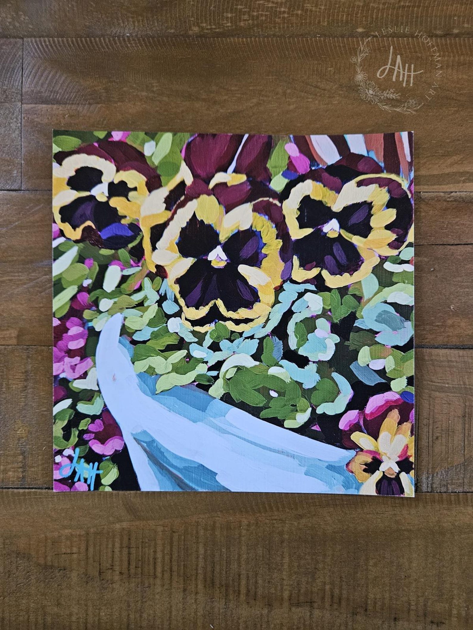 Pansy Painting, Pansies Art Print, Original Pansy Artwork, Giclee ...