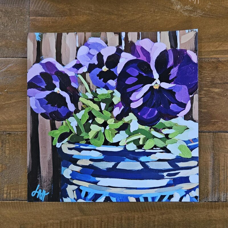 Pansy Painting Etsy