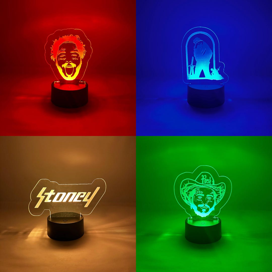 Post Malone Acrylic Led Glow Sign - Etsy