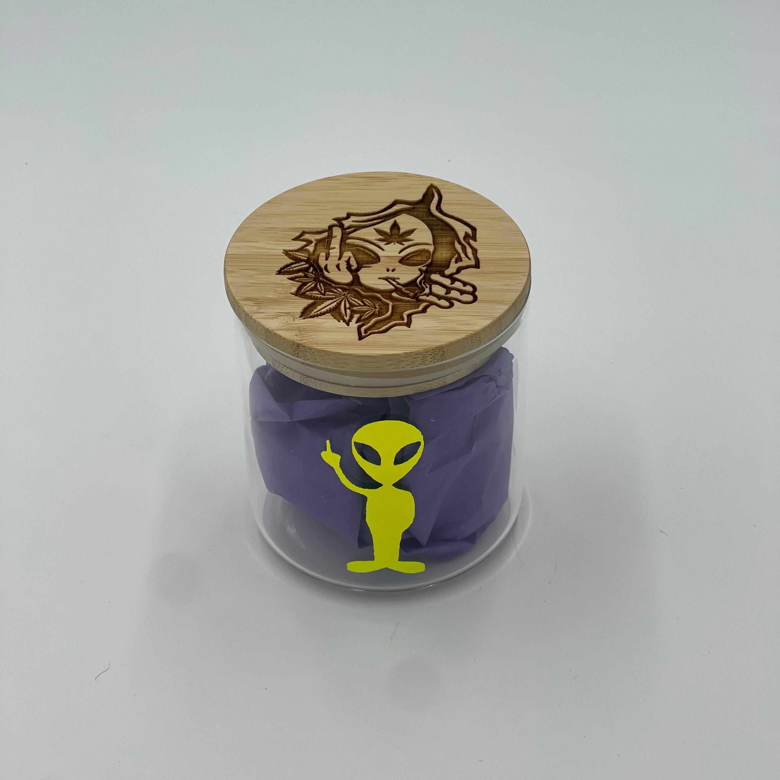 Alien Middle Finger 14 Fl Oz Laser Engraved Smell Proof Stash Jar - Etsy