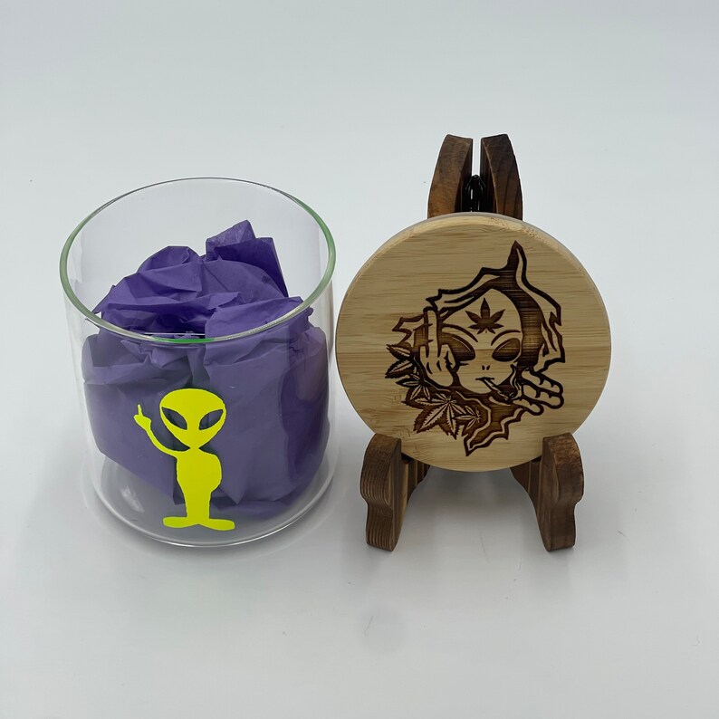 Alien Middle Finger 14 Fl Oz Laser Engraved Smell Proof Stash - Etsy