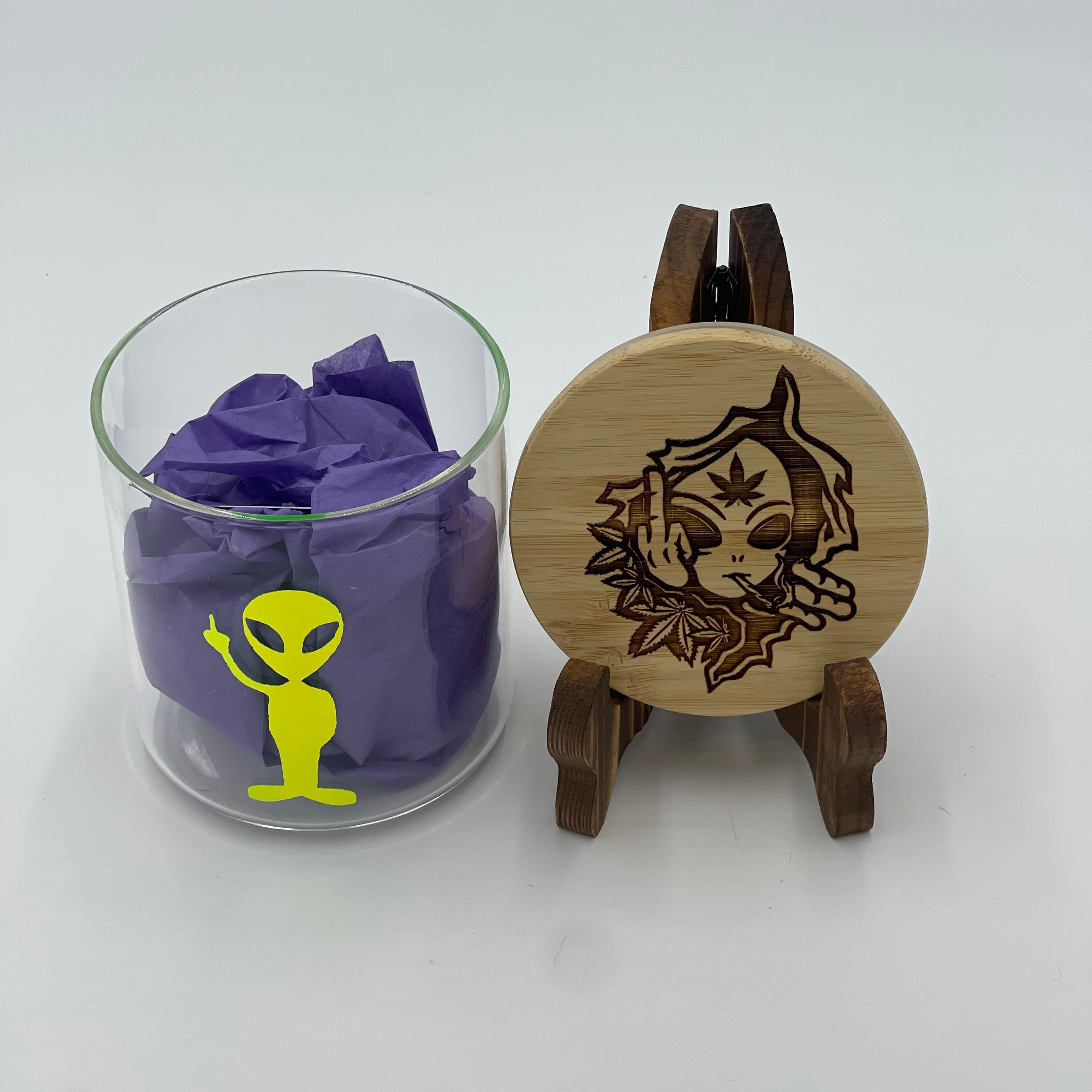 Alien Middle Finger 14 Fl Oz Laser Engraved Smell Proof Stash Jar - Etsy