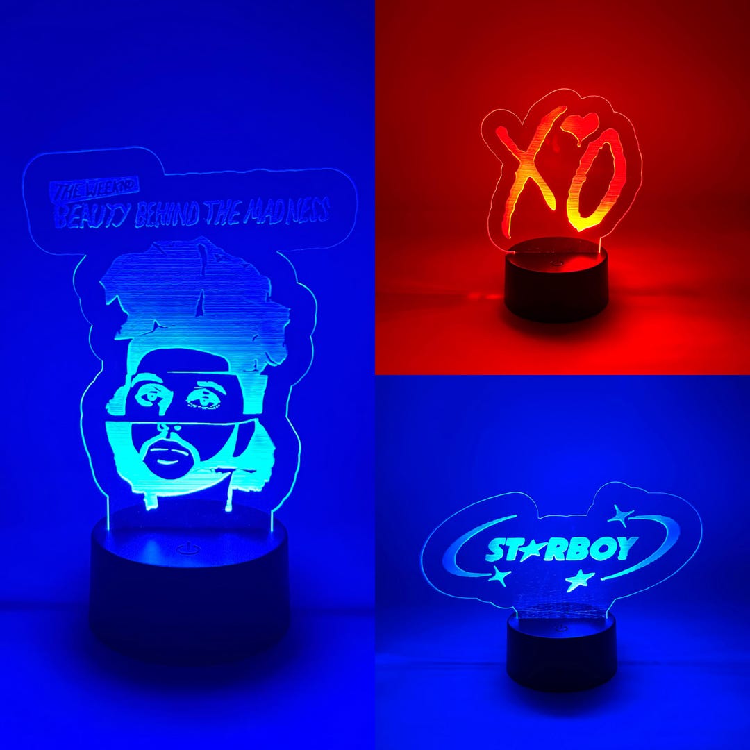 The Weeknd Acrylic Led Glow Sign - Etsy