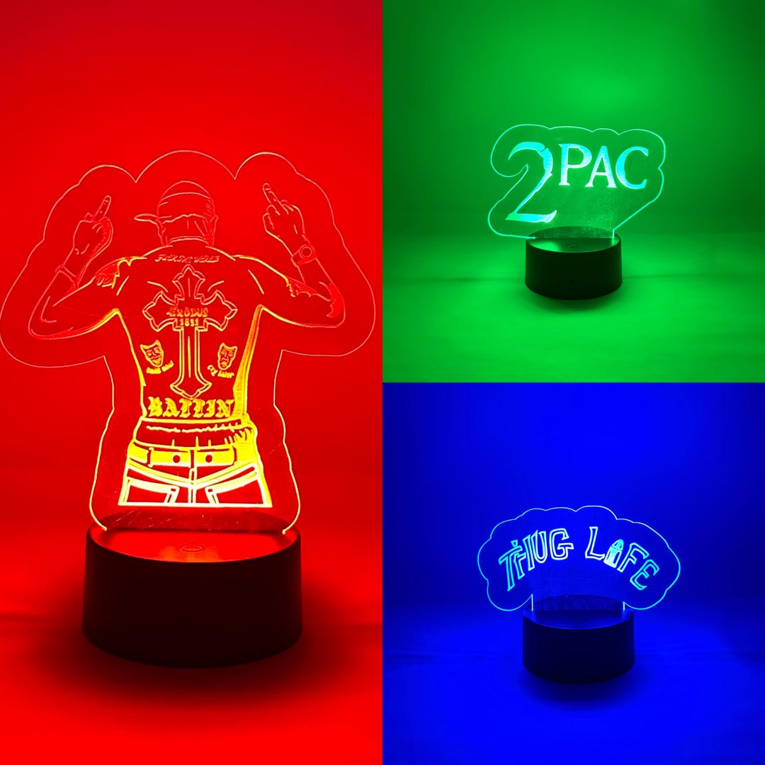 2pac Acrylic Led Glow Sign - Etsy