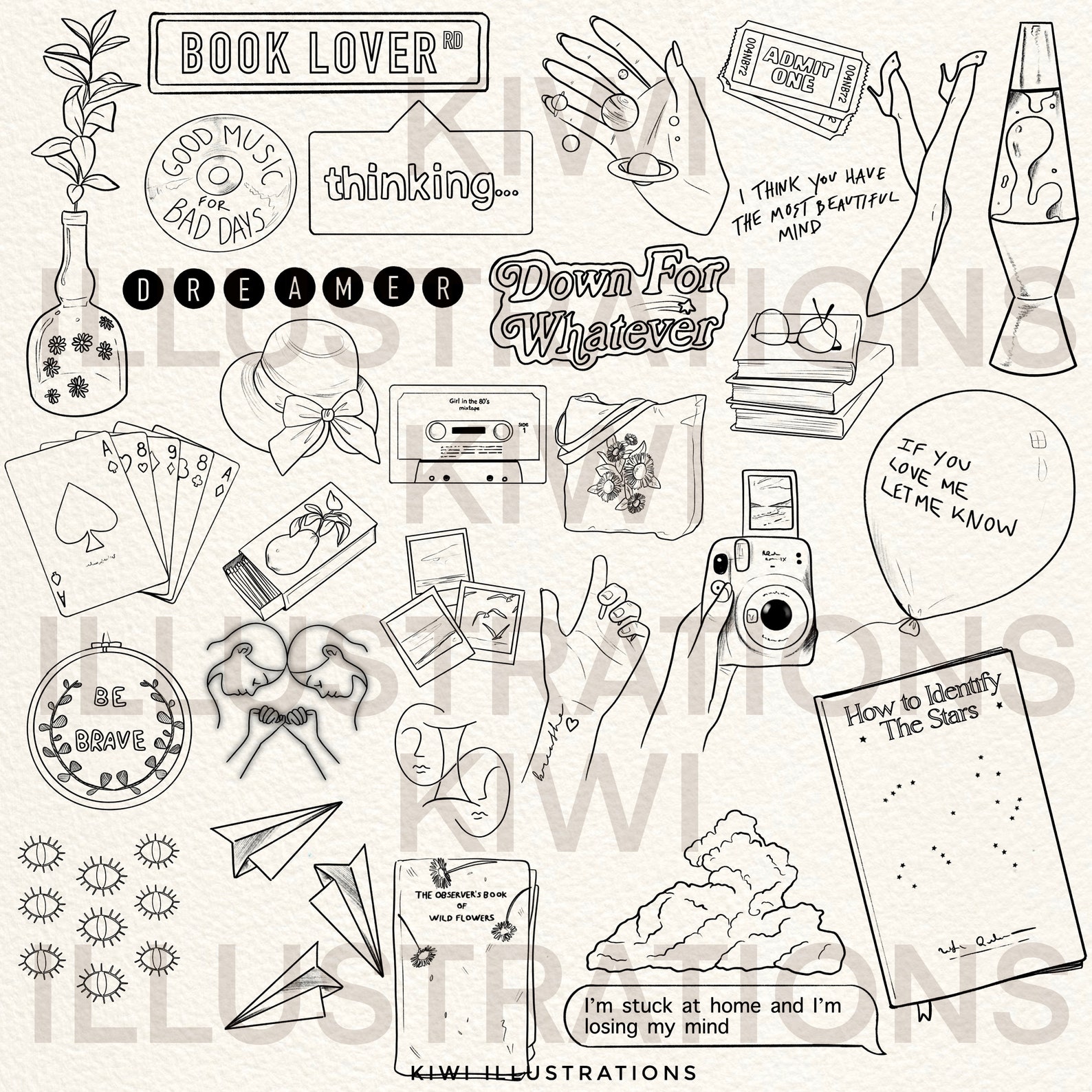 30 GEMINI Aesthetic Procreate Brushes Free Daily Tracker Page stamps ...