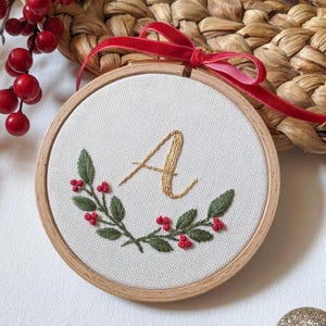 Christmas Initial Ornaments - Embroidery PDF Pattern 4" (10 Cm ...