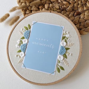 PDF Pattern - Blue Hydrangeas and White Roses – Embroidery Pattern 9 ...