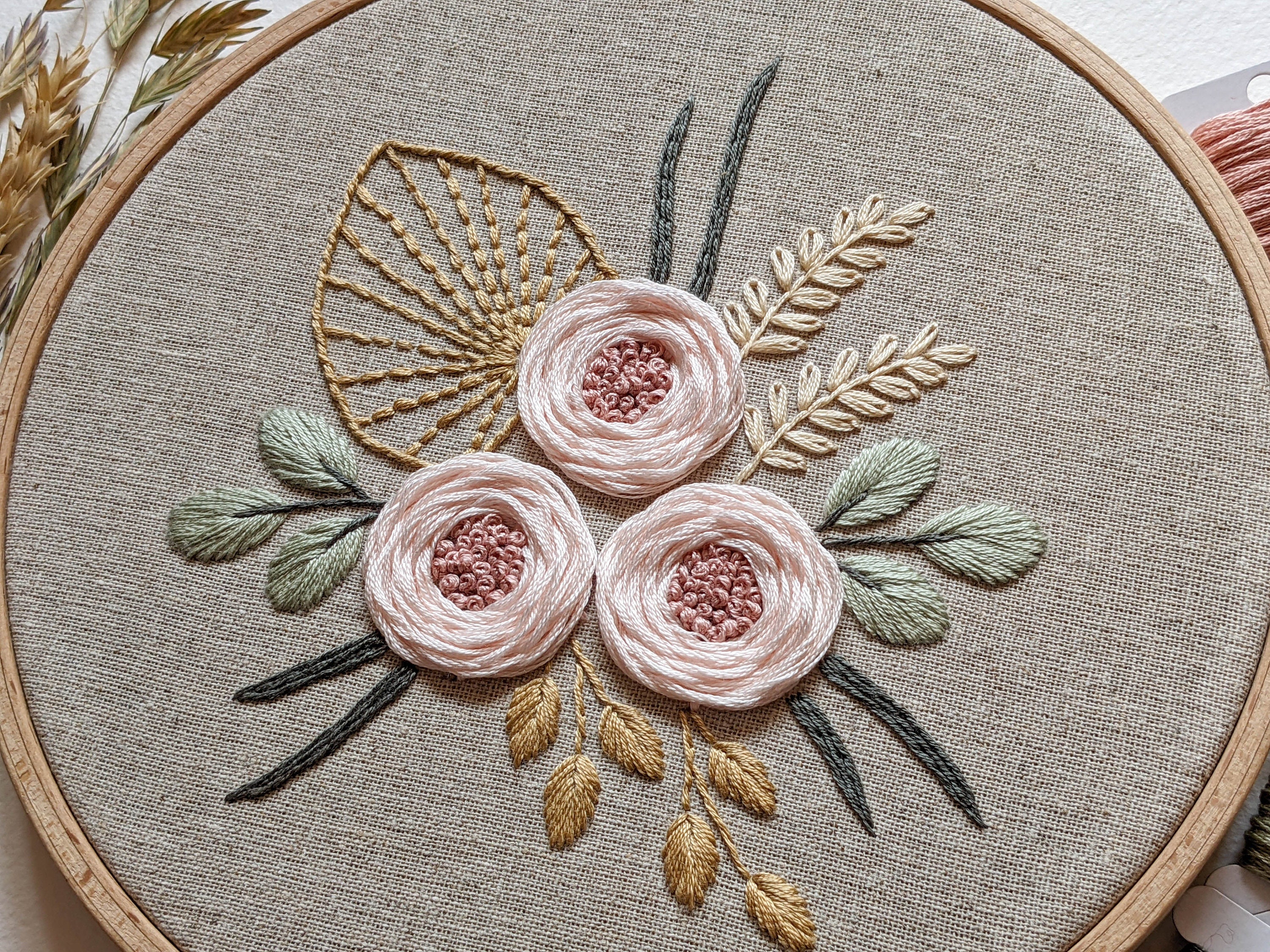 PDF Pattern – Boho Flower Bouquet – Embroidery Pattern 8" (20 Cm) With ...