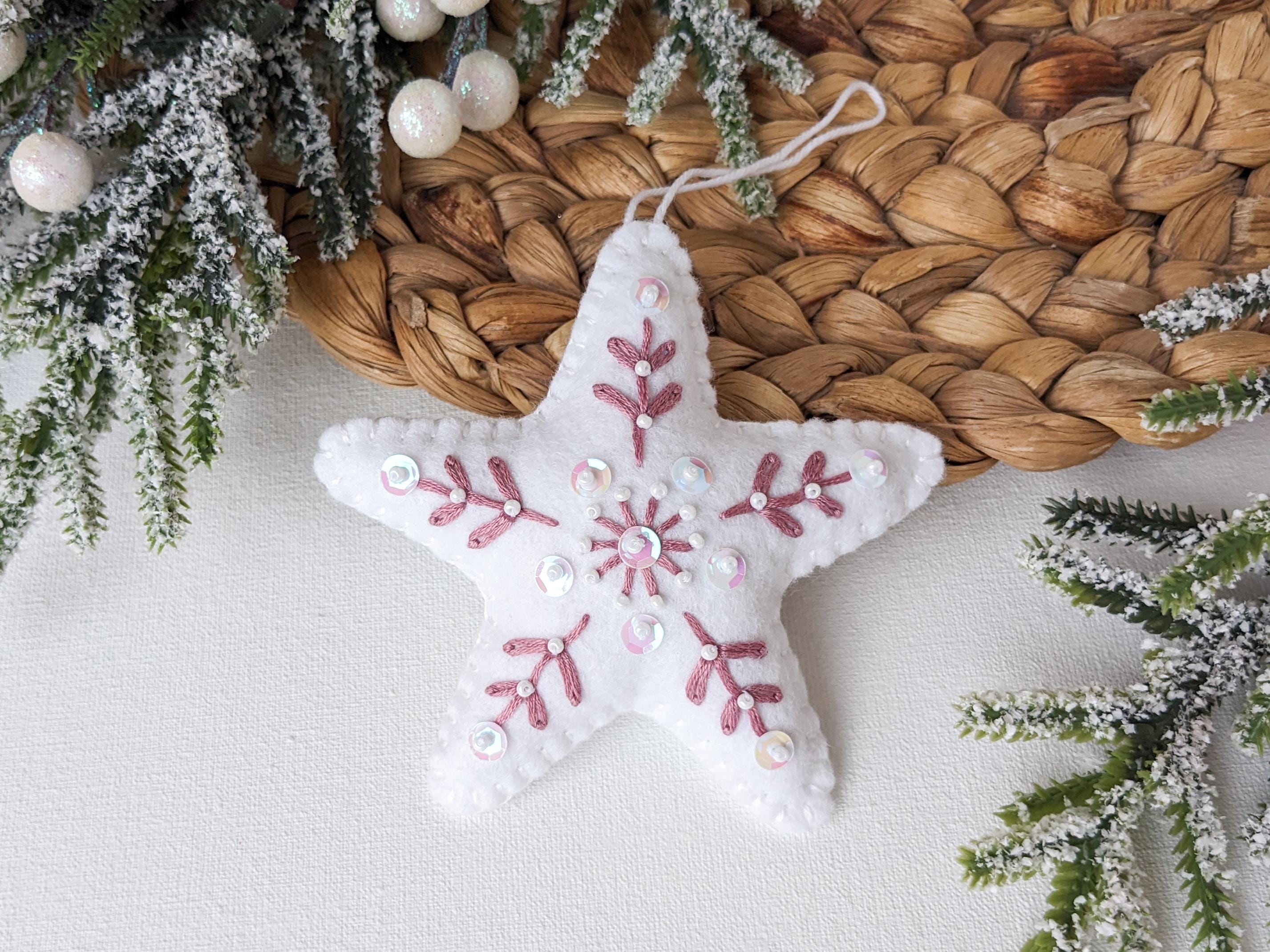 Frosted Glow - Felt Star Ornaments - Hand Embroidery PDF Pattern ...