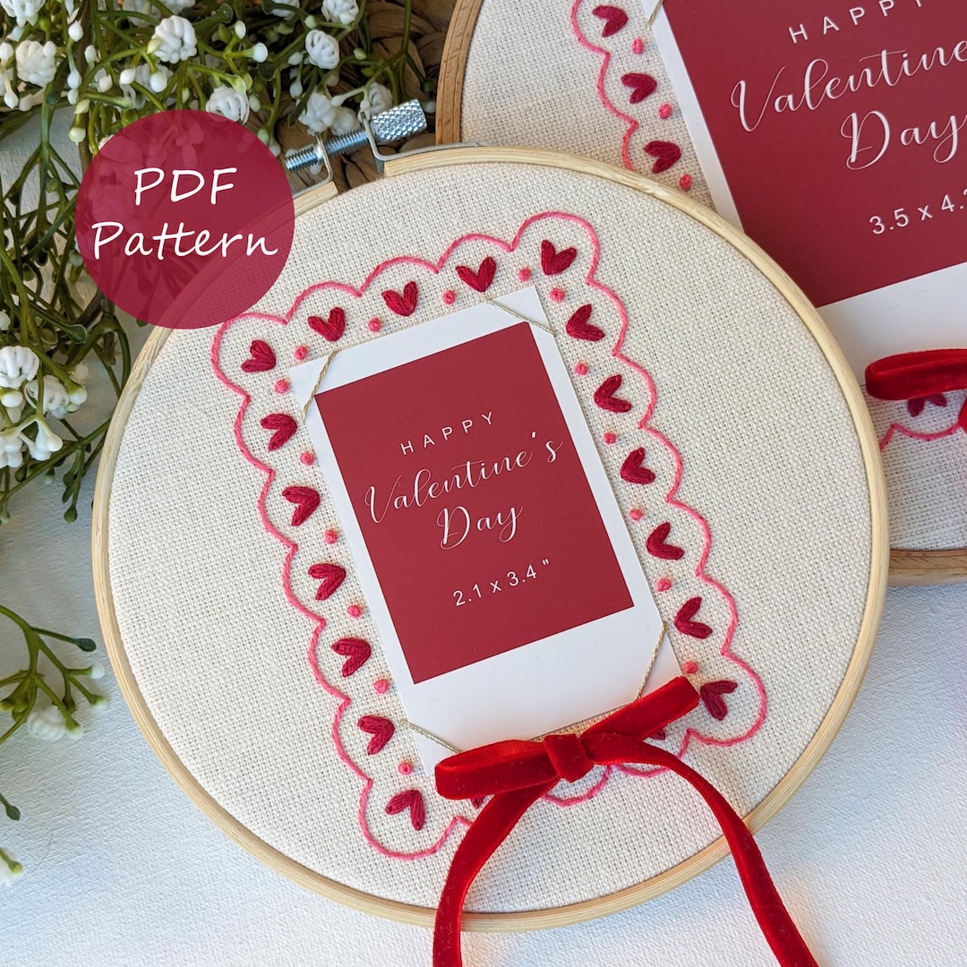 Sweetheart Keepsake - Polaroid Photo Frame - Embroidery PDF Pattern: 8 ...