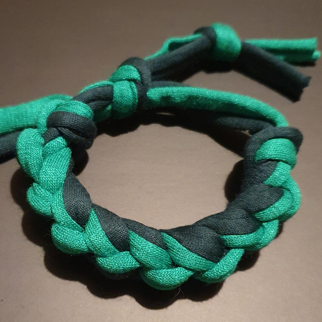 3x Fabric Chewelry Bracelets Fidget Duo Coloured Chuncky Adhd Autism ...