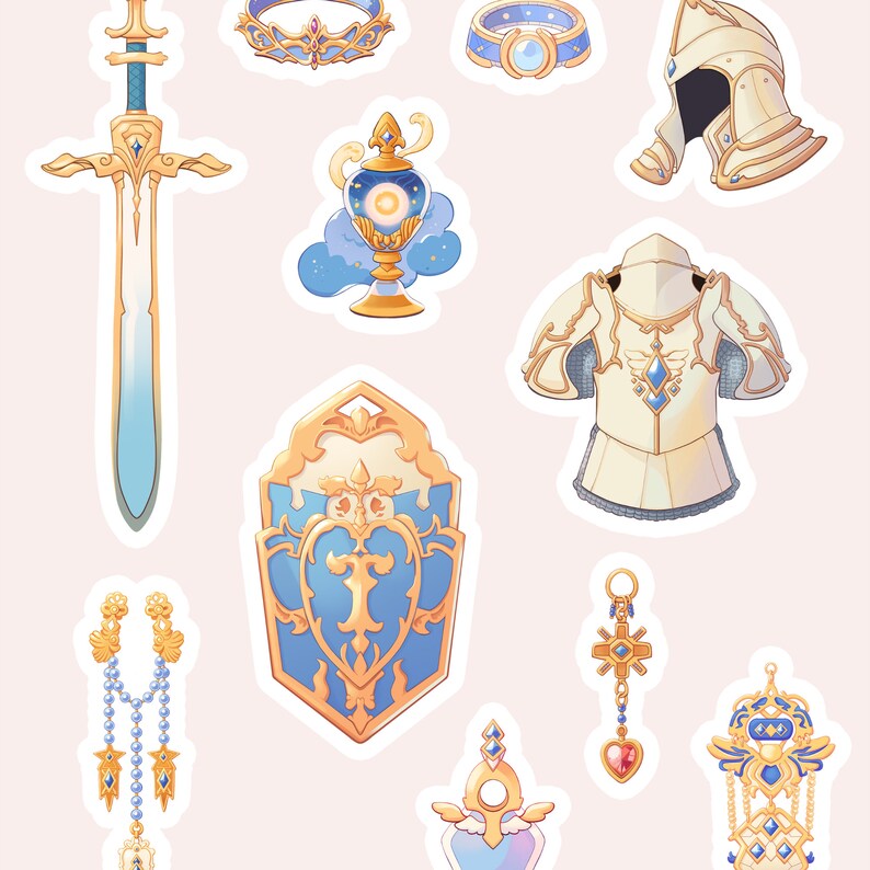 Dnd Paladin's Pack Sticker Sheet - Planner and Journal Stickers ...