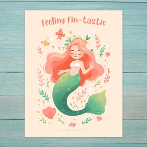 Mythological Affirmations - Mermaid: Nerdy, Cute, and Motivational Art ...