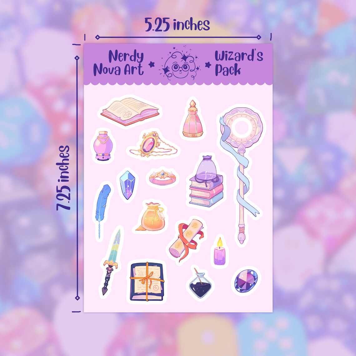 Dnd Wizard's Pack Sticker Sheet Planner and Journal - Etsy