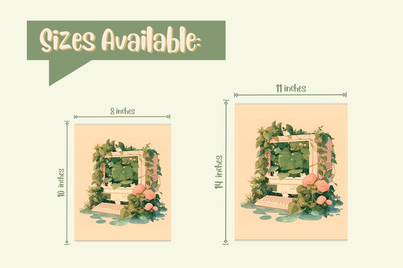 Retro Garden: Overgrown CRT Computer Art Print - Etsy
