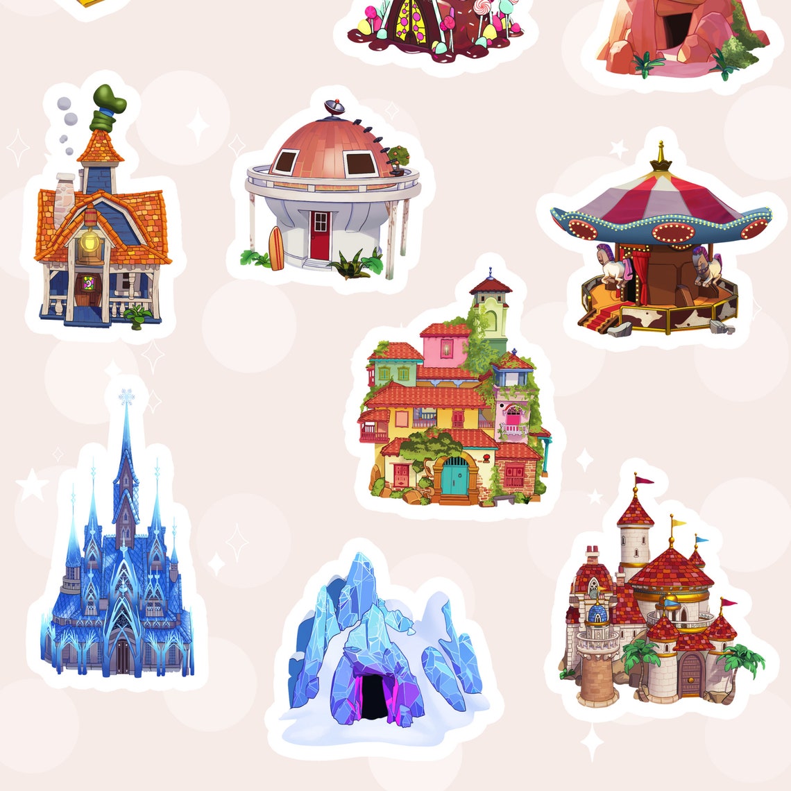 Dreamlight Homes Sticker Sheet V2 Planner and Bullet Journal - Etsy