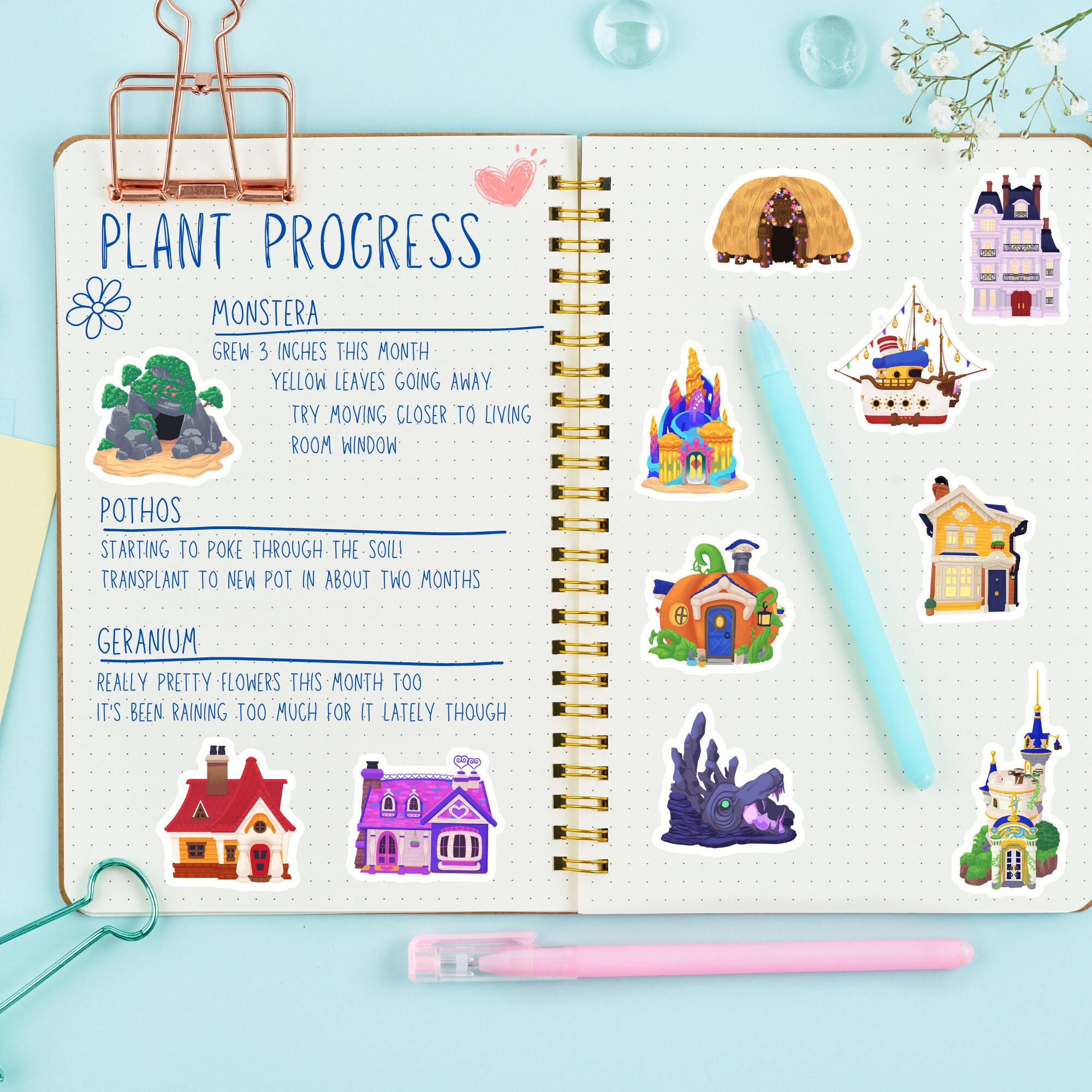 Dreamlight Homes Sticker Sheet V1 Planner and Bullet Journal Stickers ...