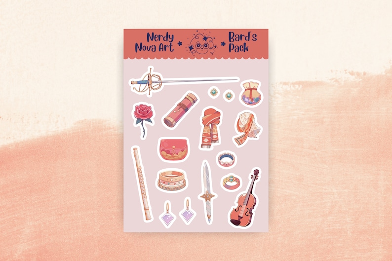 Dnd Bard's Pack Sticker Sheet - Planner and Journal Stickers Inspired ...