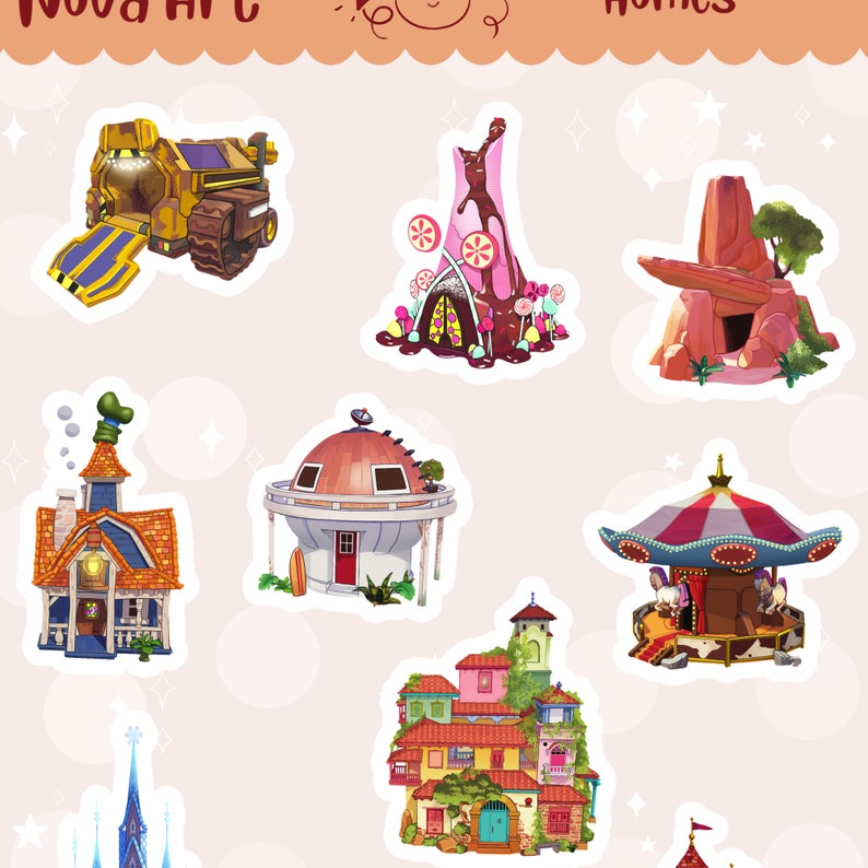 Dreamlight Homes Sticker Sheet V2 Planner and Bullet Journal - Etsy