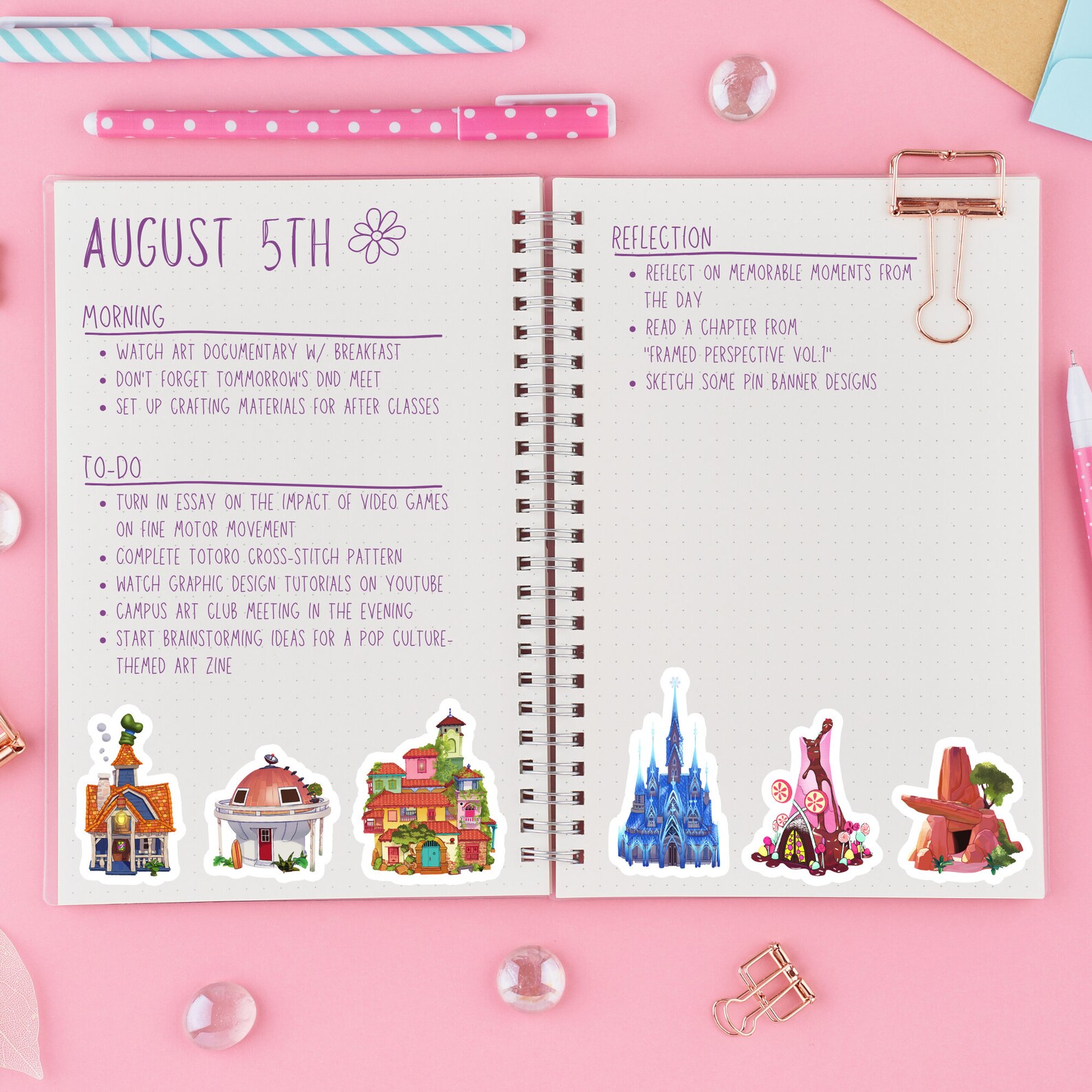 Dreamlight Homes Sticker Sheet V2 Planner and Bullet Journal - Etsy