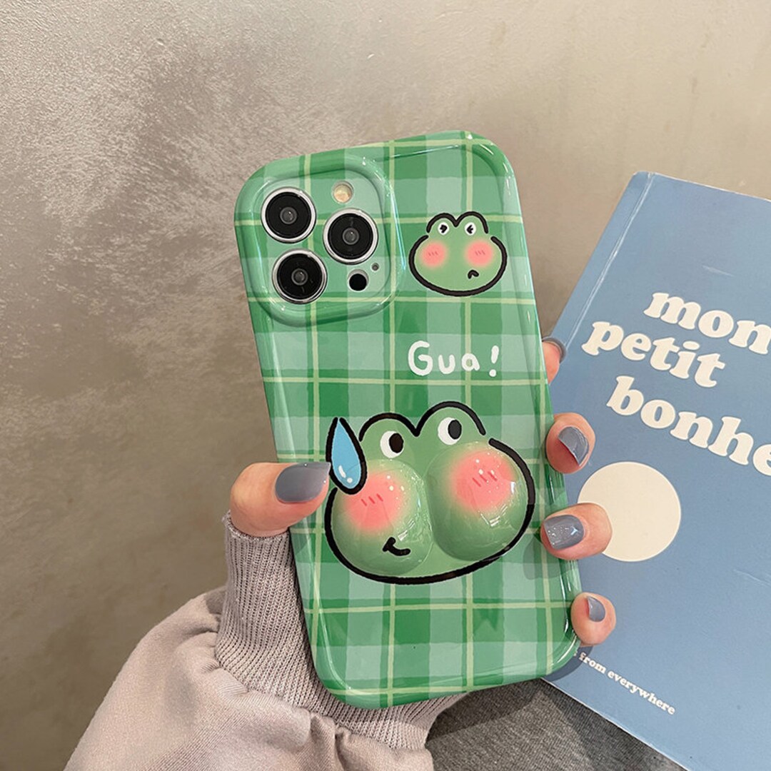 Creative 3D Big Face Frog Cartoon Phone Case Iphone14promax/iphone13pro ...
