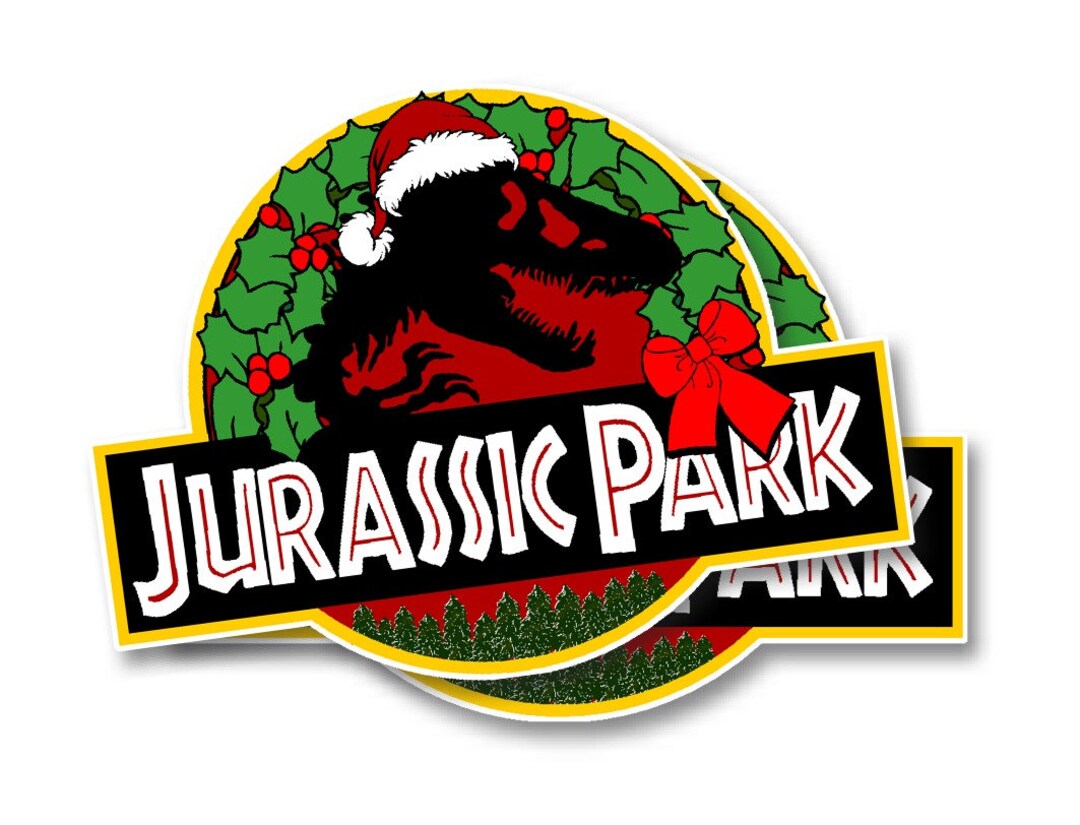 Jurassic Park Christmas Decals Or Magnets Permanent Or Magnetic