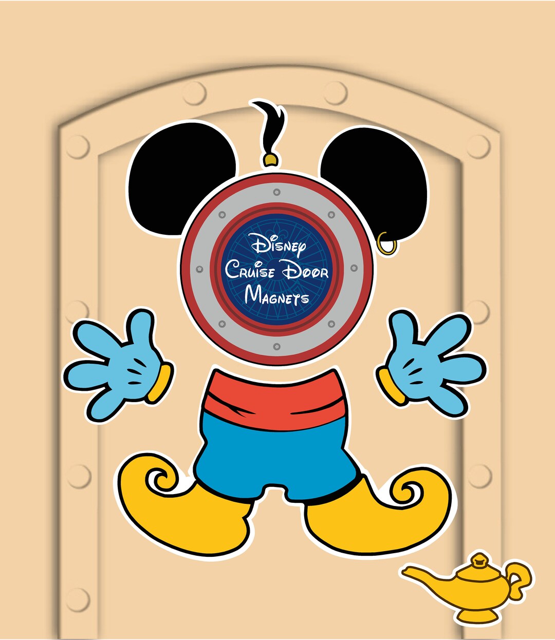 Disney Cruise Door Magnets Mickey Genie Real Die Cut Magnets Not ...