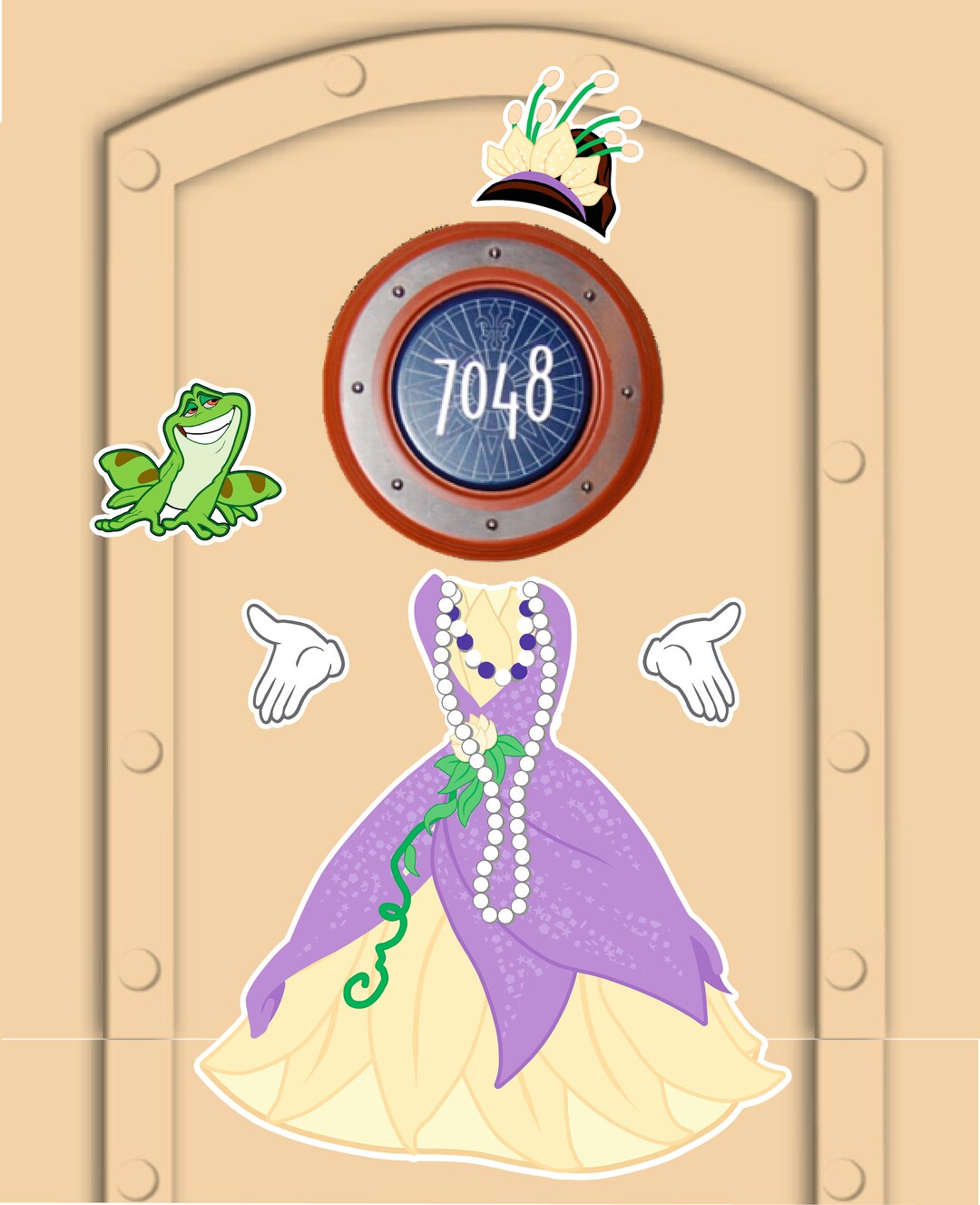 Disney Cruise Door Magnets Tiana Mardi Gras Princess and the Frog ...