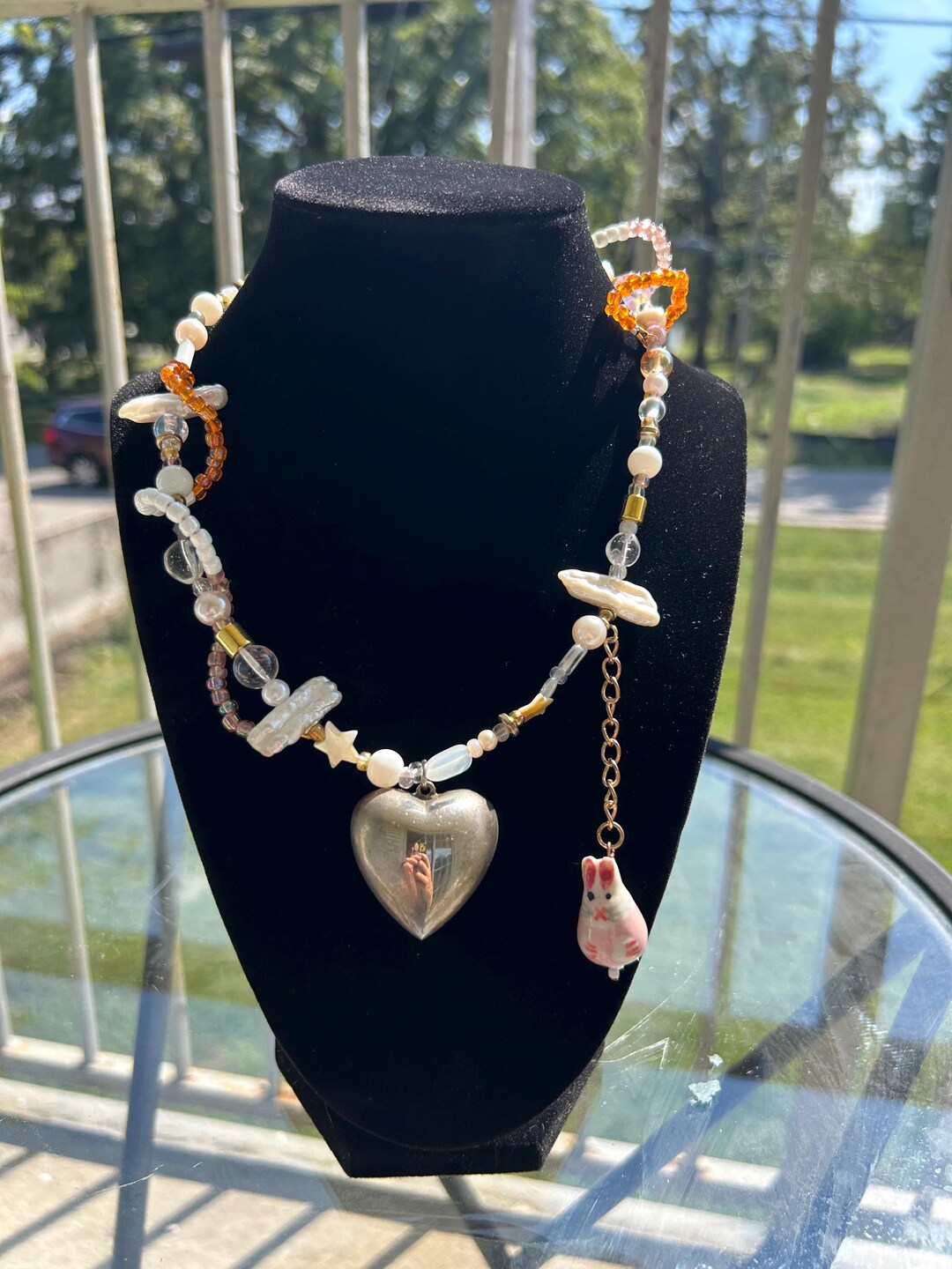Handmade Maximalist Necklace- Heart of the Hare - Etsy