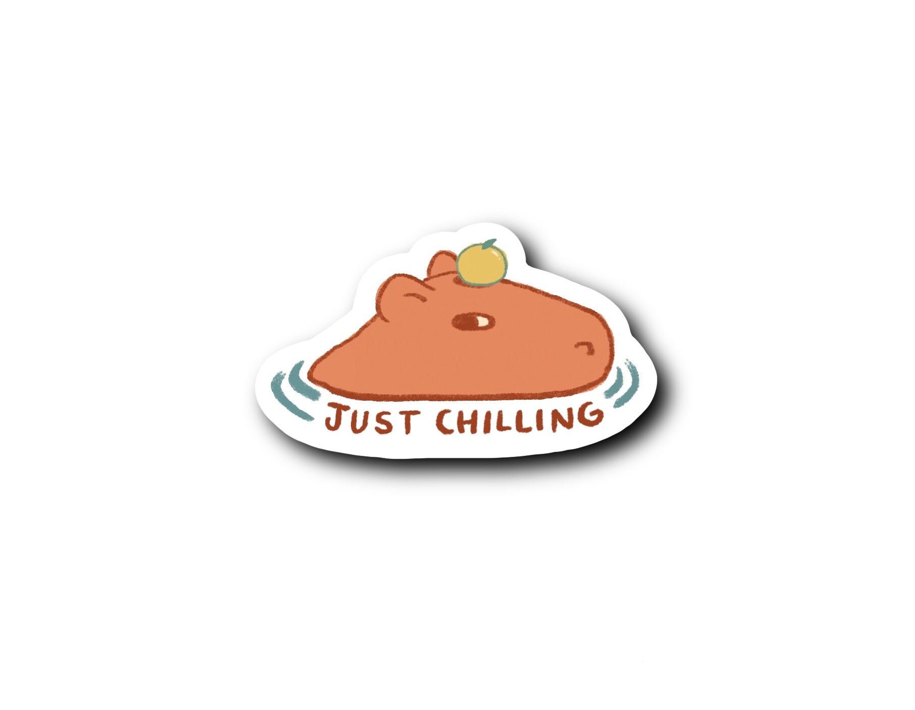 Chilling Capybara Sticker - Etsy
