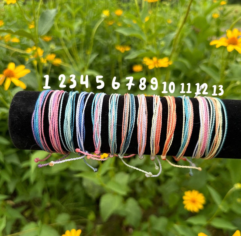 Waterproof Wax Thread Bracelet I Custom I Adjustable I Pura Vida ...