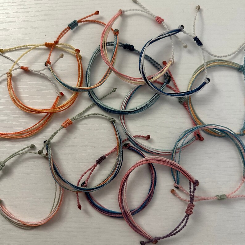 Waterproof Wax Thread Bracelet I Custom I Adjustable I Pura Vida ...