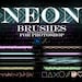 26 NEON BRUSHES, for Photoshop With Layer Styles, Seamless Glowing ...