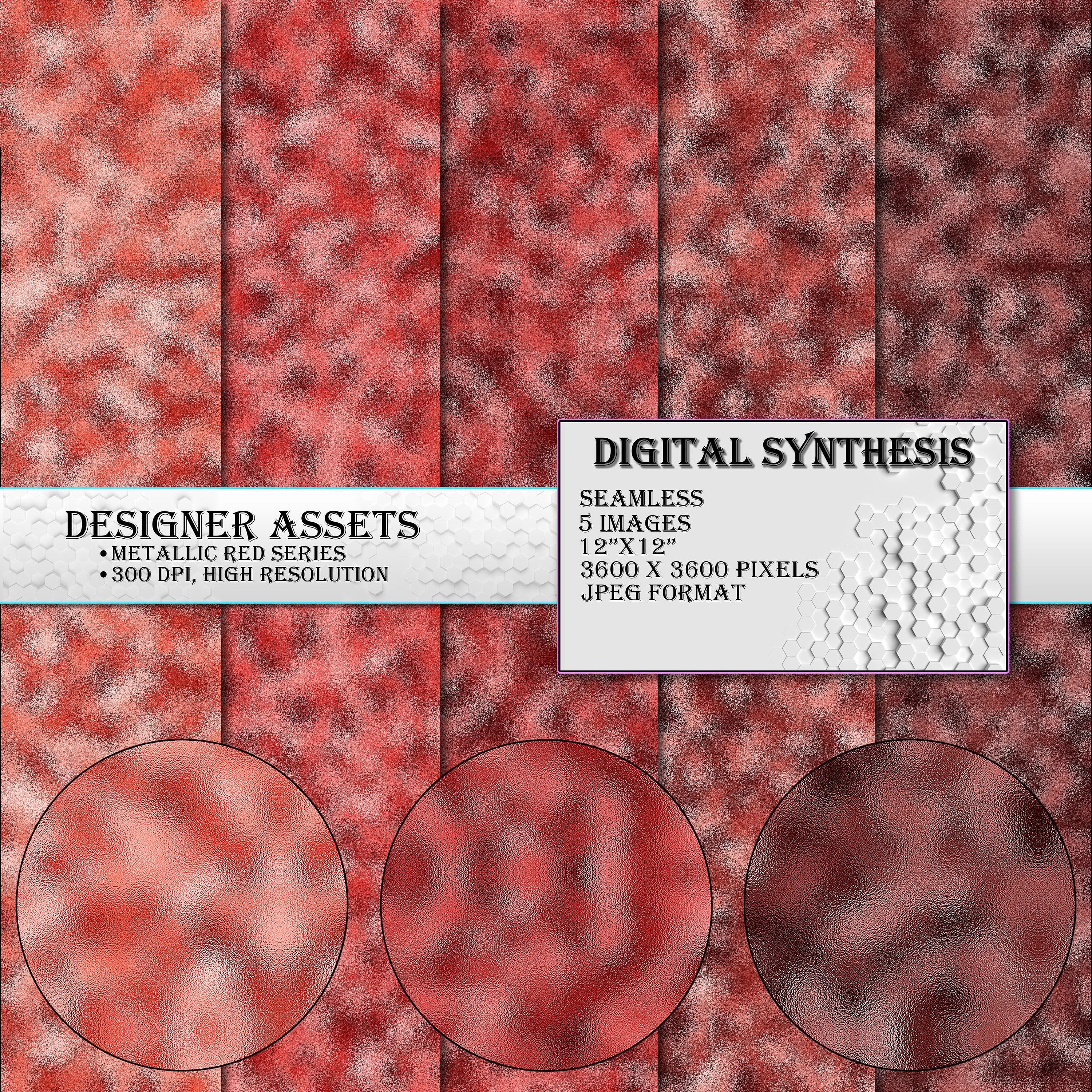 Metallic Red Texture – Seamless Crimson, Candy, Ruby, Garnet & Wine Red ...
