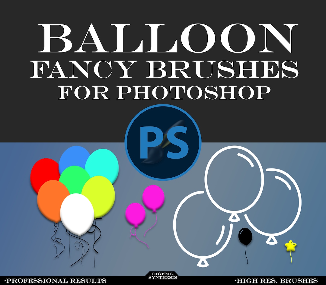 44 BALLOON BRUSH, Stamps for Photoshop. Balloon Dog, Make Balloon ...