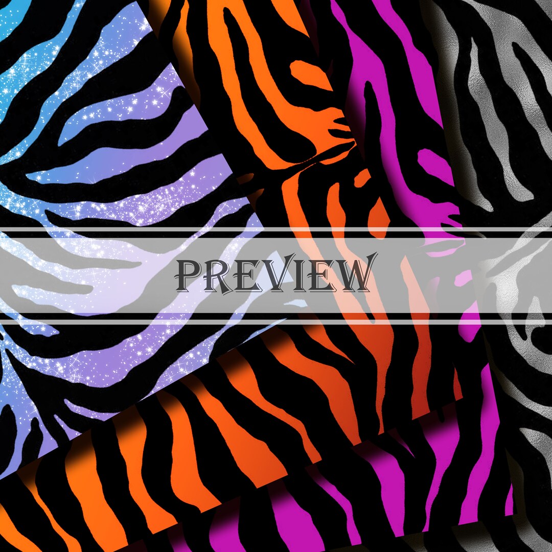 ANIMAL STRIPE DIGITAL, Zebra, Tiger Stripe, Printable Digital Paper ...