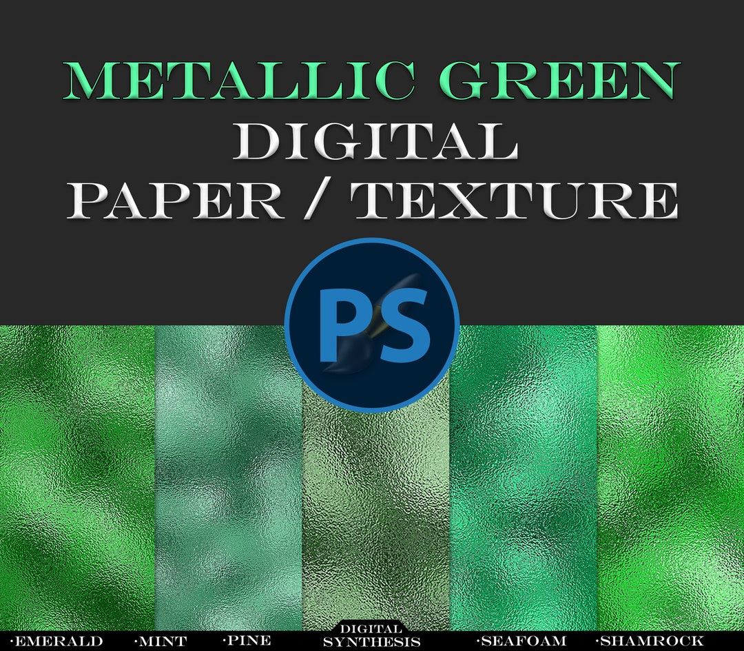 METALLIC GREEN TEXTURE, Cards, Invitations, Scrapbook, Clipart, in ...