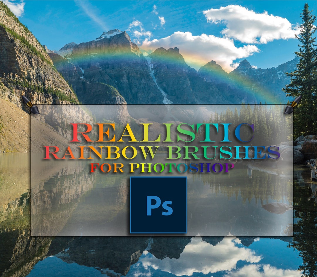 REALISTIC RAINBOW BRUSHES, for Photoshop. Rainbows Are Just Blurry Light and These Brushes ...