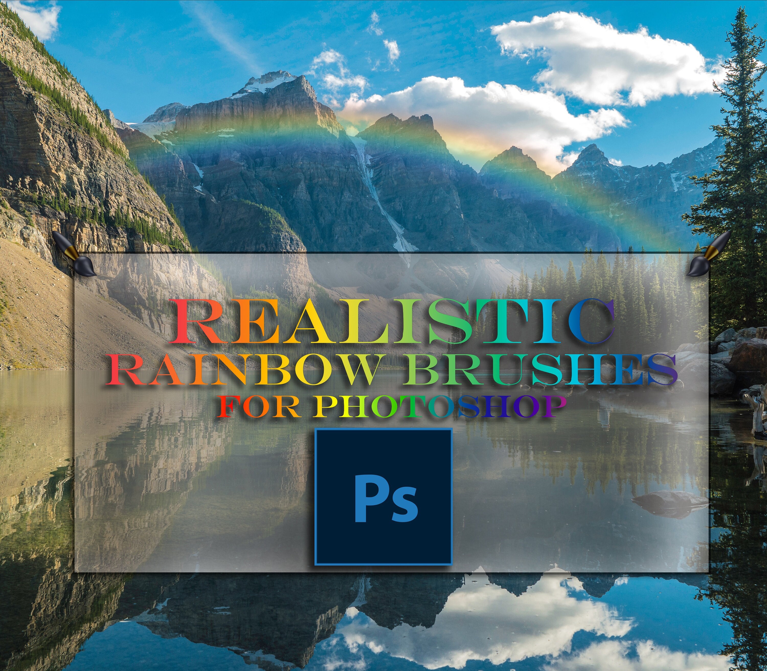 REALISTIC RAINBOW BRUSHES, for Photoshop. Rainbows Are Just Blurry ...