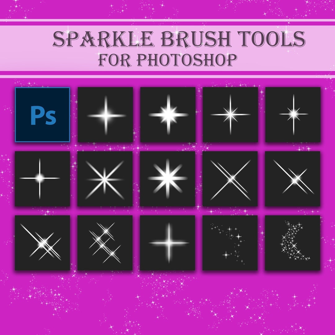 SPARKLE BRUSH TOOLS for Photoshop, Design Tools, Use for Mock Ups ...