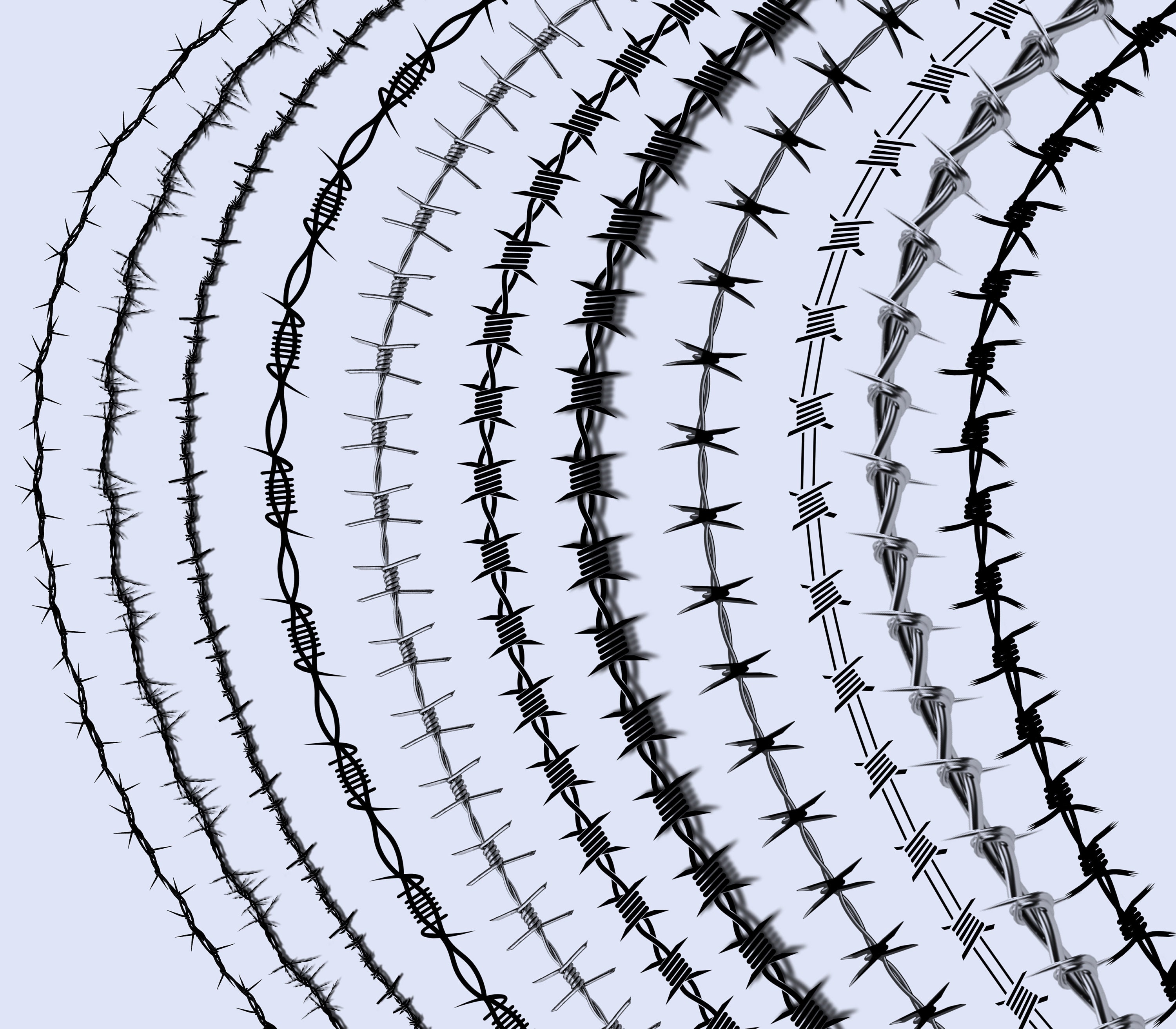 38 Barbed Wire Brushes for Photoshop • Realistic, Directional, Curve ...